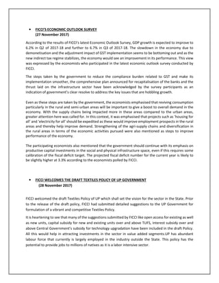 FICCI's Voice (December 2017) | PDF