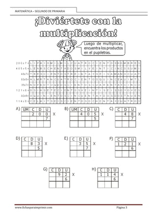 Multiplicación De Tercer Grado