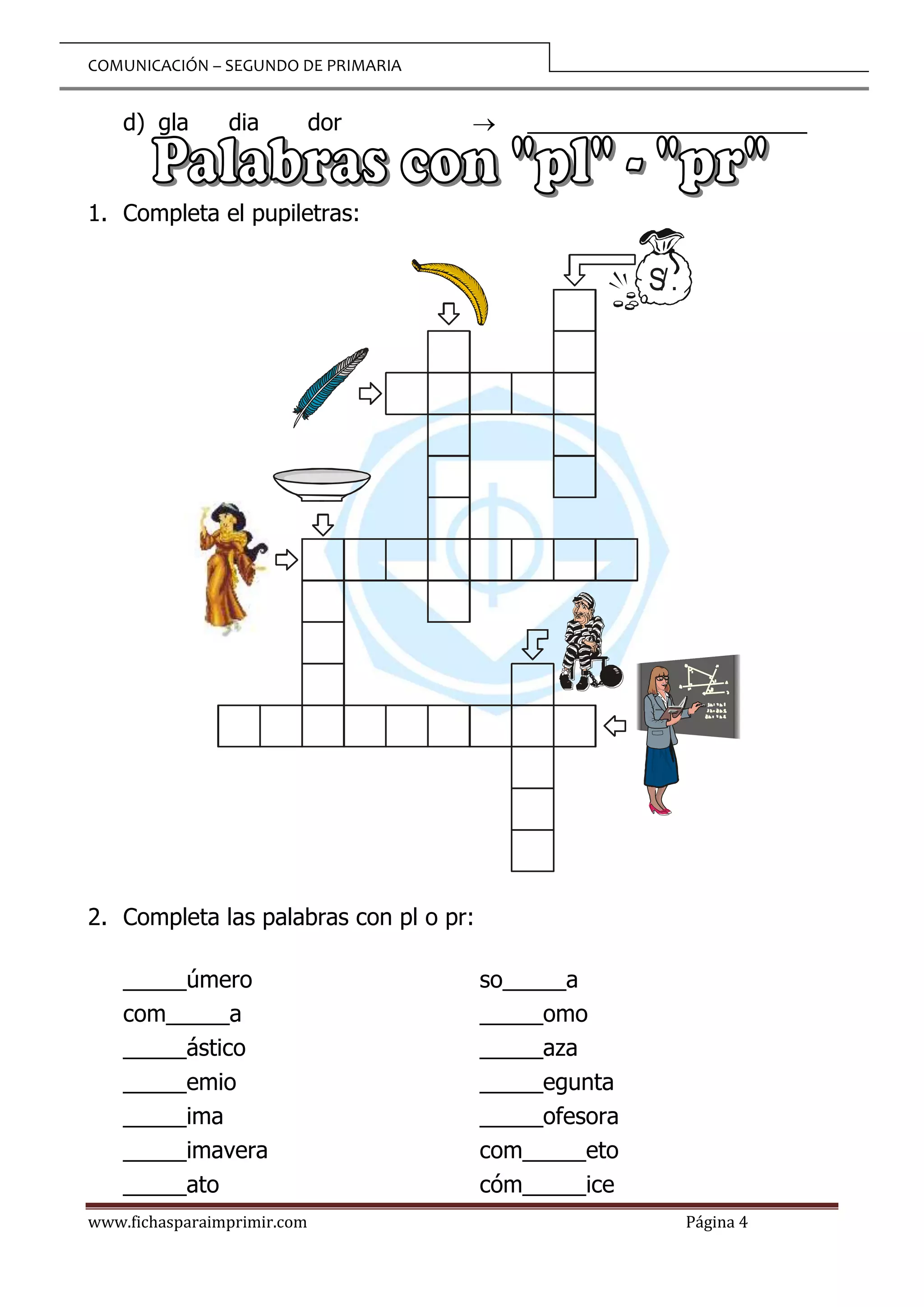 Hojas De Trabajo De Sílabas De Segundo Grado Silabas Iniciales,
