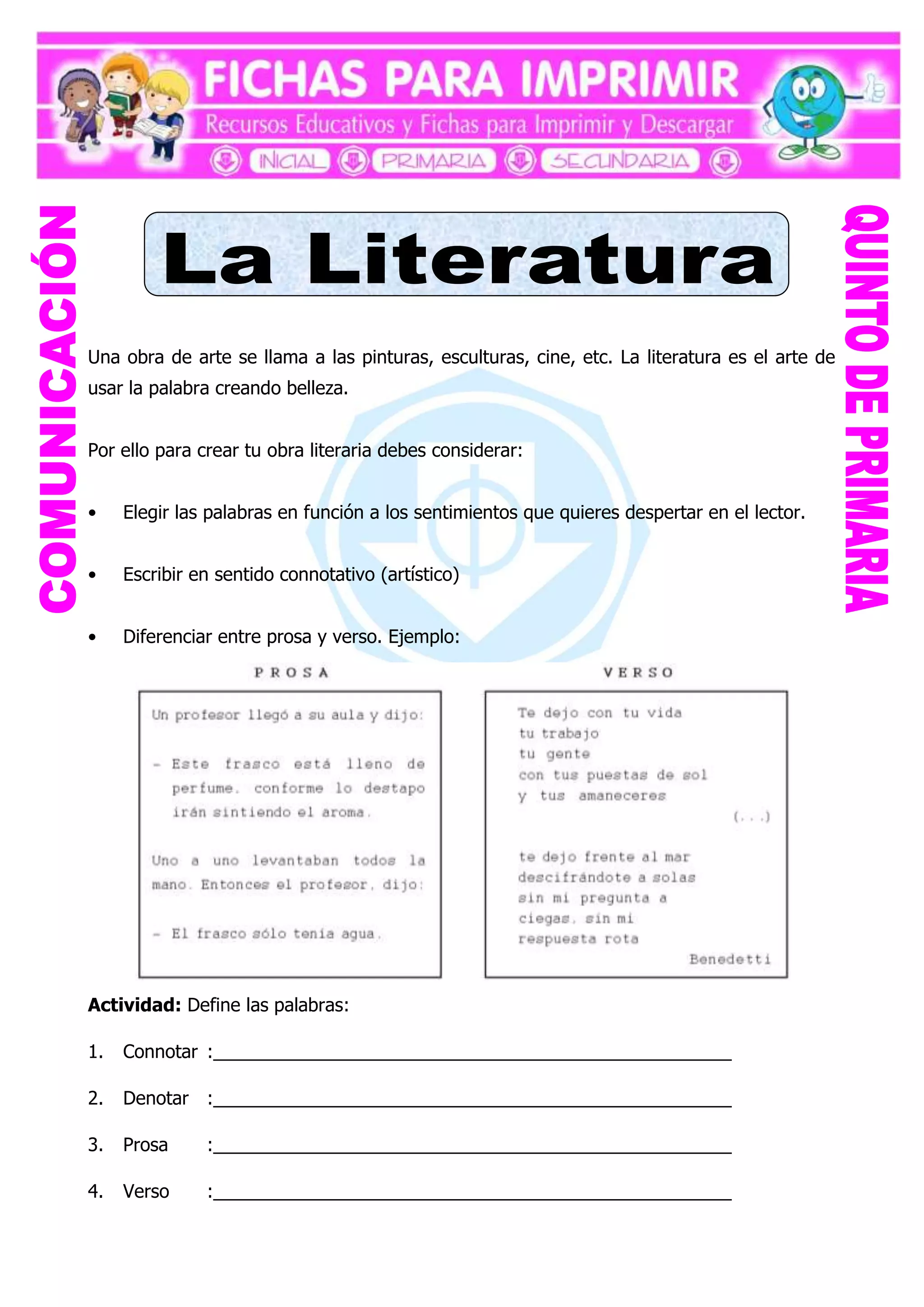 Ficha-Que-es-La-Literatura-para-Quinto-de-Primaria.doc