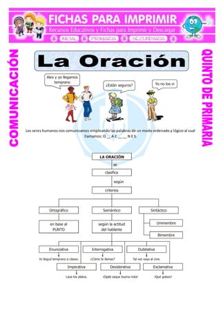 Tipos De Oraciones Interactive Worksheet For 3º Live, 59% OFF