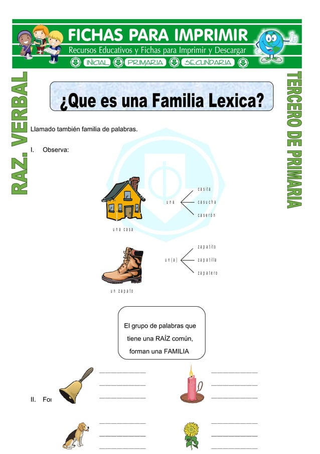 Ficha Que Es Una Familia Lexica Para Tercero De Primaria – Bilarasa Ficha Que Es Una Familia Lexica Para Tercero De Primaria – Bilarasa