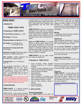 Ficha técnica TEMP-COAT-101 (Ingés) | PDF