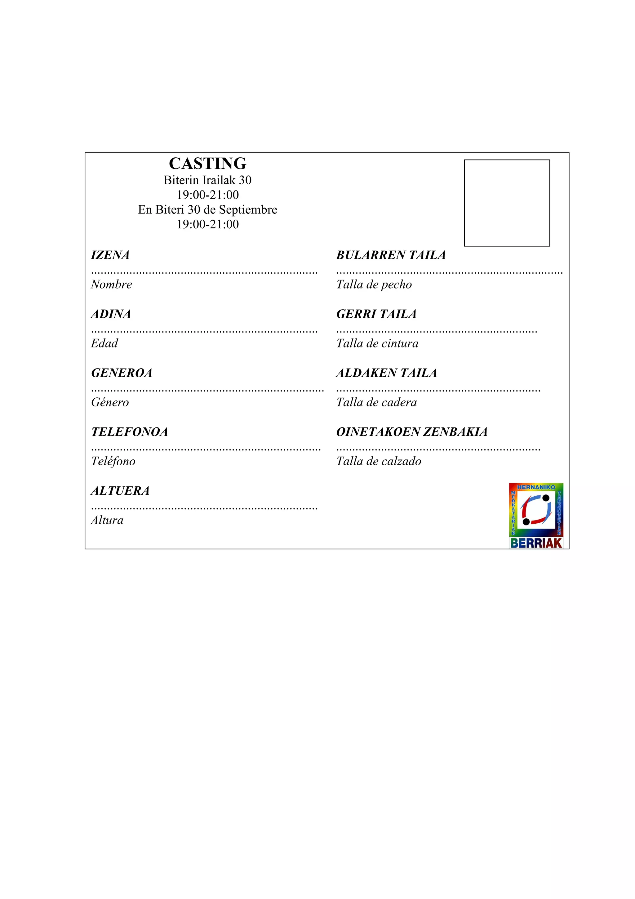 Ficha Casting Pdf
