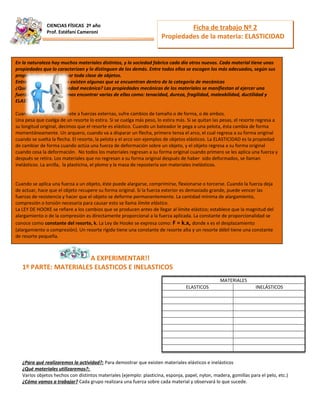Ficha 2 elasticidad | DOC