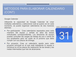Telecomunicaciones-Calendario de Trabajo | PPTX