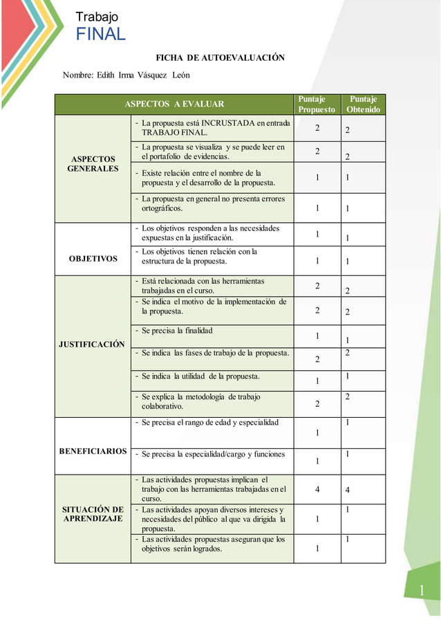 FICHA DE REFLEXIÓN - FINAL | PDF