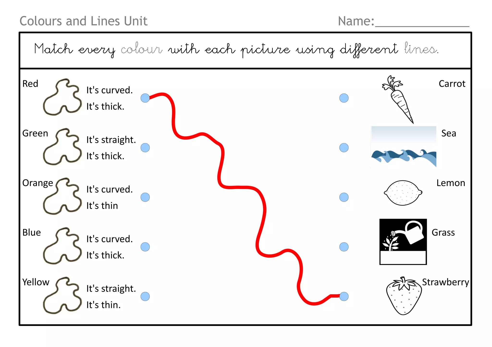 Colours and Lines Sheet | PPT
