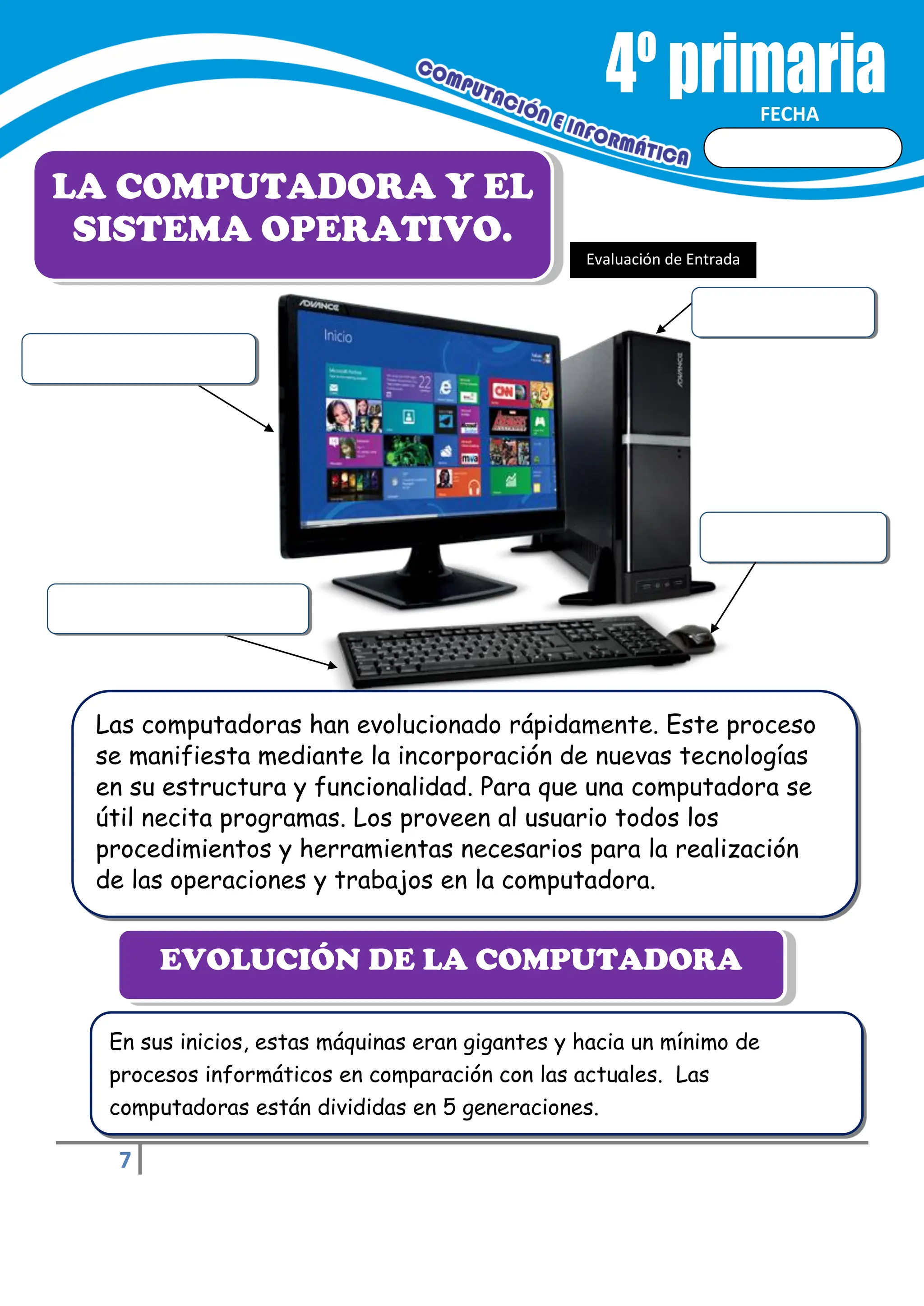 Ficha Computación e Informática 4o Grado | PDF | Computing | Technology ...