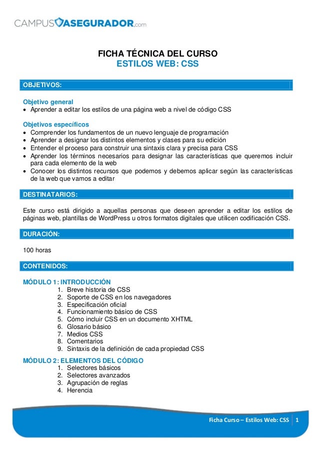 Ficha Digital Css