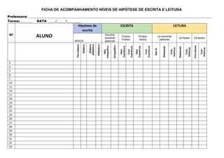 FICHA DE ACOMPANHAMENTO NÍVEIS DE HIPÓTESE DE ESCRITA E LEITURA.docx