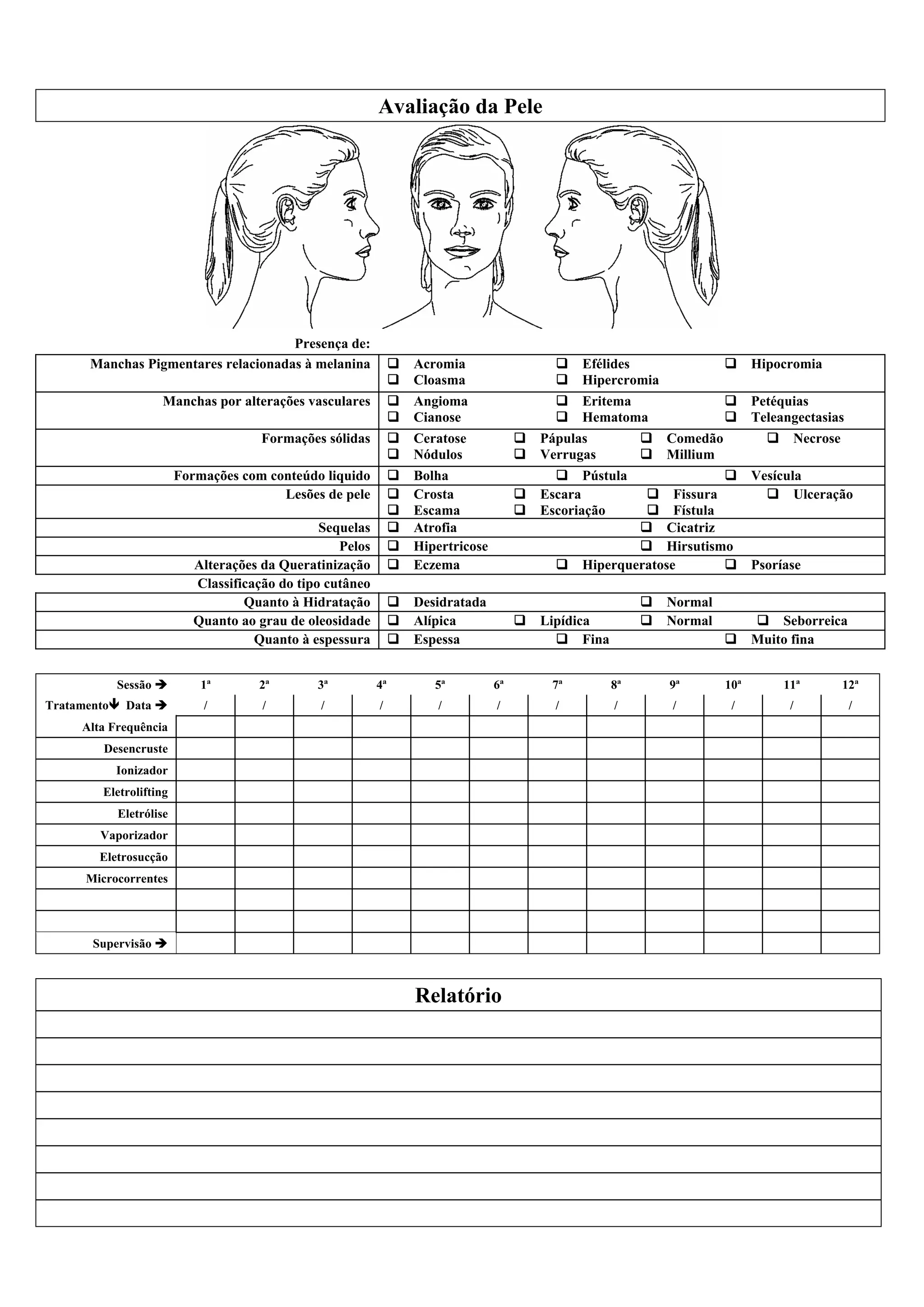 Ficha de anamnese facial | PDF