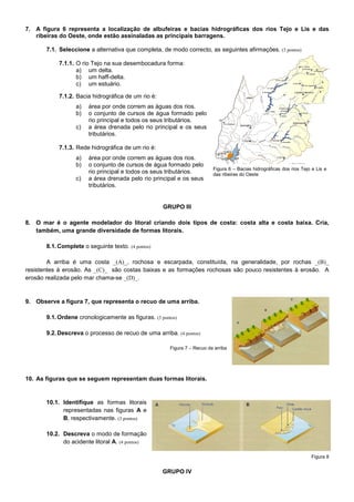 Ficha de avaliaçao_-_relevo,_rios,_litoral,_catástrofes | PDF