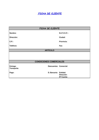Ficha de cliente | PDF