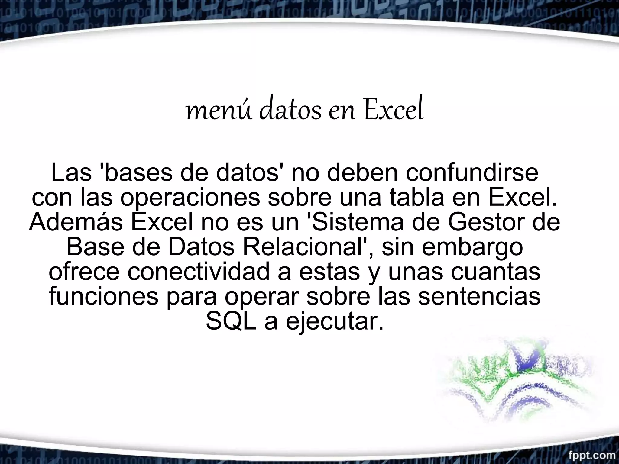 Ficha de datos de excel | PPTX