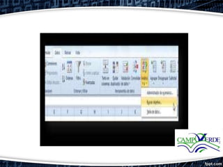 Ficha de datos de excel | PPTX