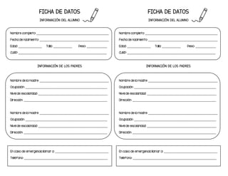 FICHA DE DATOS DEL ALUMNO | PDF