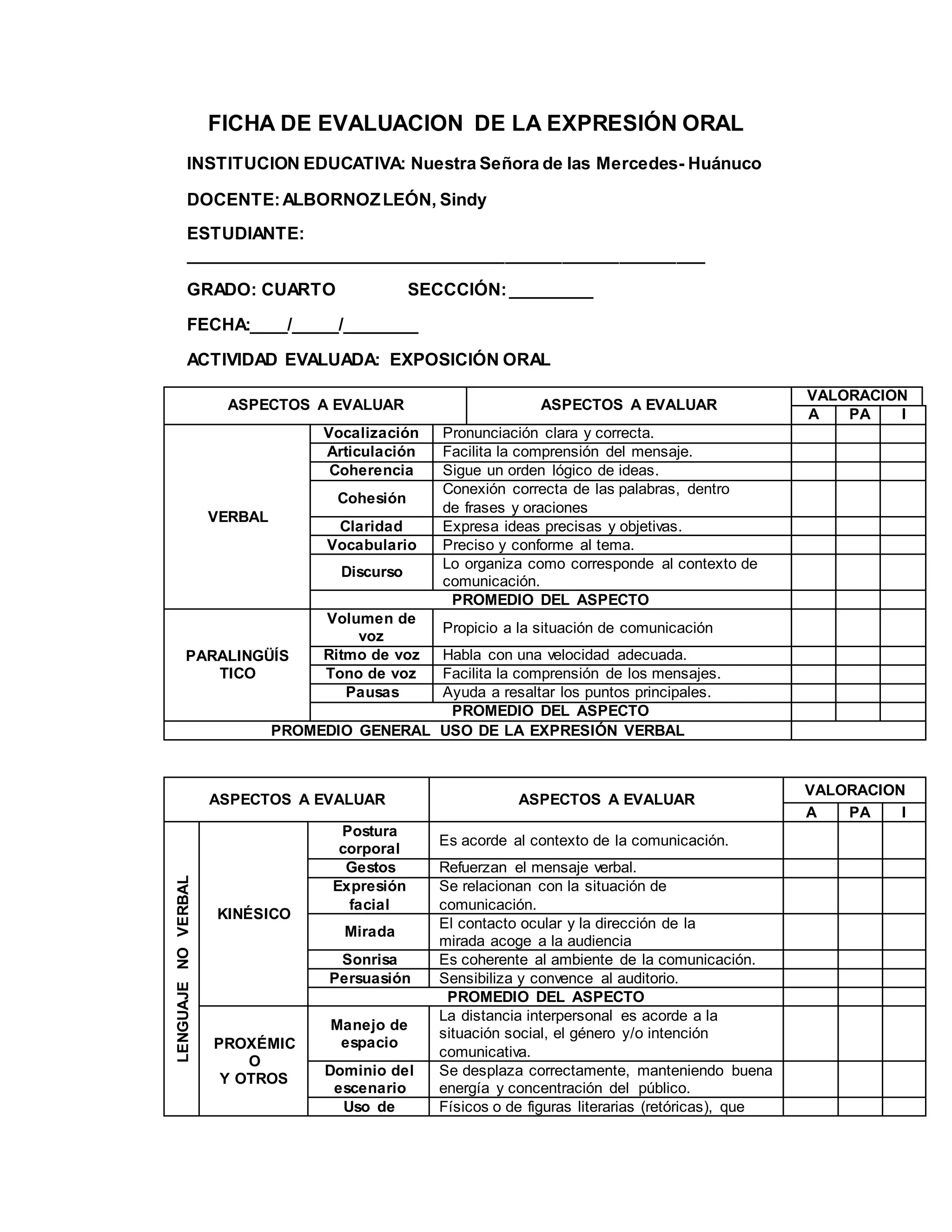 Hoja De Trabajo Para Evaluar Expresiones Expresión Escrita: Ficha