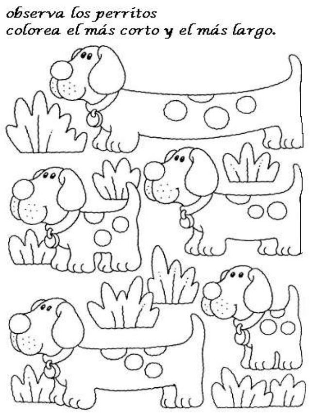 Largo Corto Fichas Largos Somebooks Conceptos Sketch Coloring Page