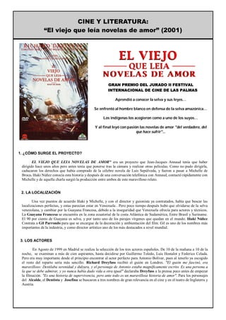 Ficha de lectura Un viejo que leía novelas de amor | PDF