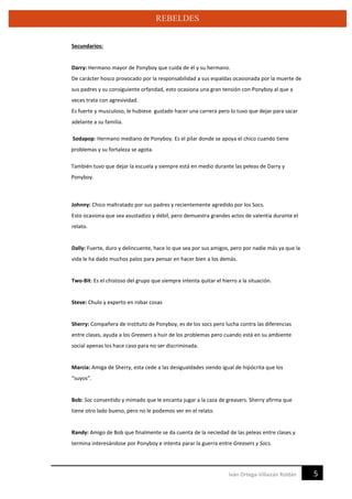 Ficha de lectura rebeldes | PDF