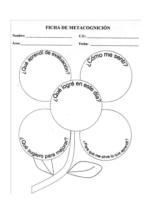 Ficha de metacognición | PDF
