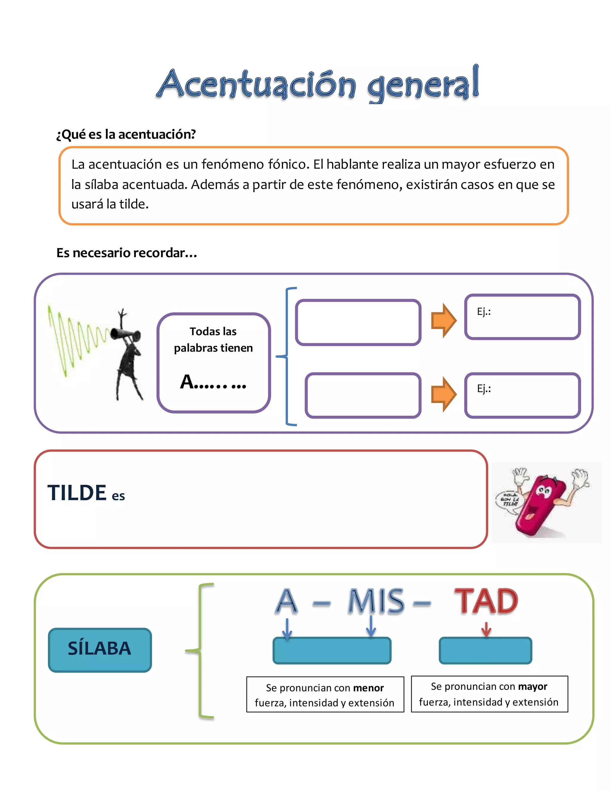 Ficha de trabajo :Acentuaciòn general | DOCX