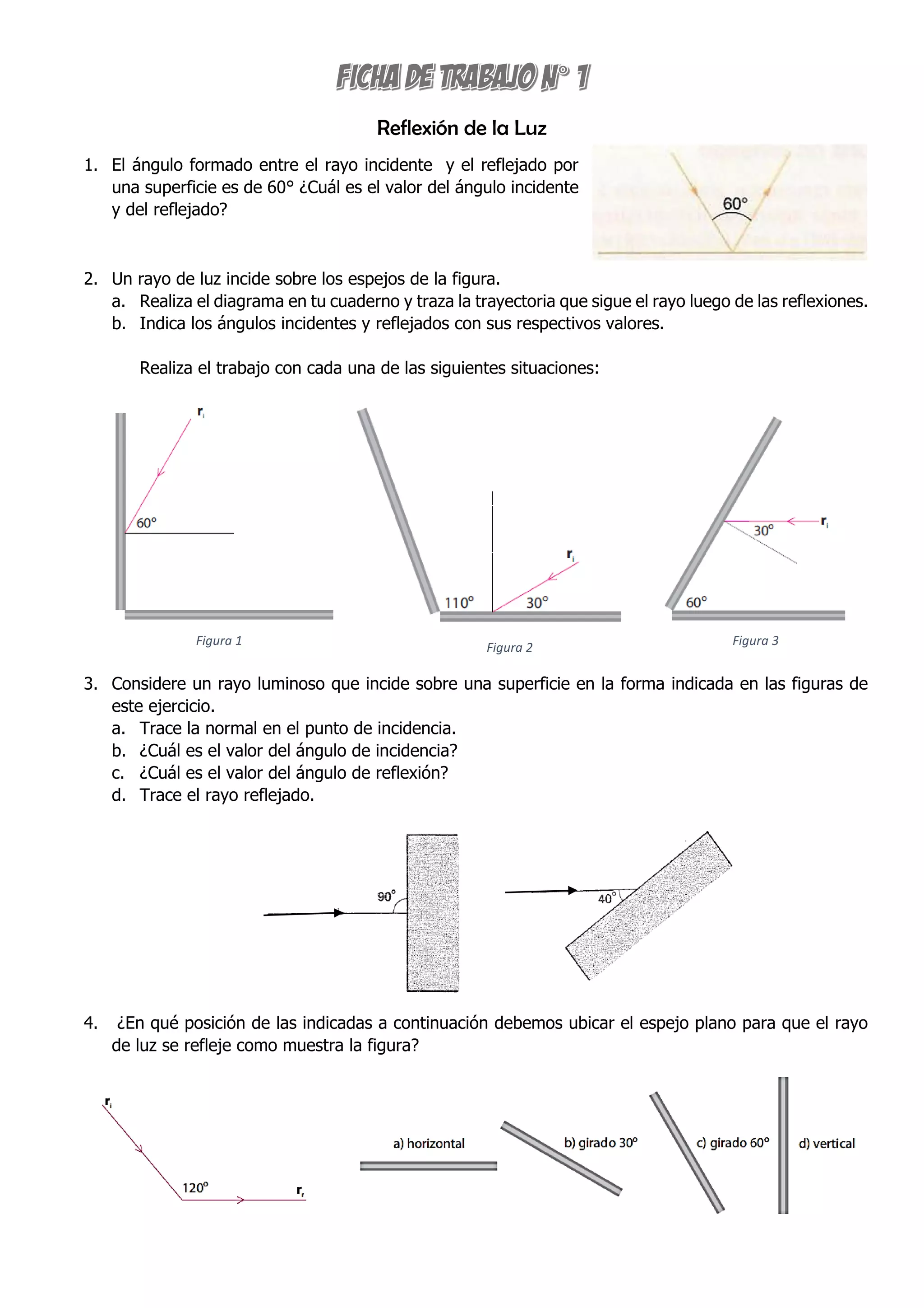 Ficha de trabajo_n1_-_reflexion_de_la_luz | PDF