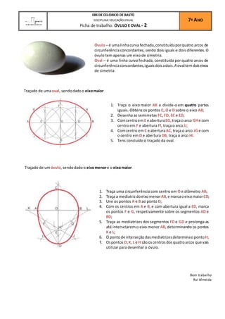 Ficha de trabalho óvulo e oval - 2 | PDF