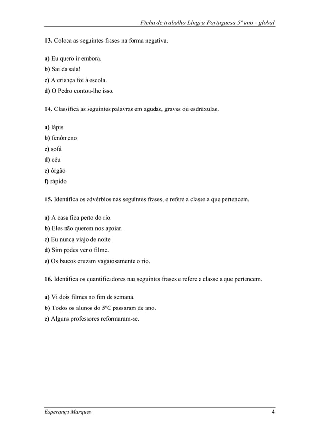 ficha de trabalho 5º ano - global 2.docx | Download Gratuito
