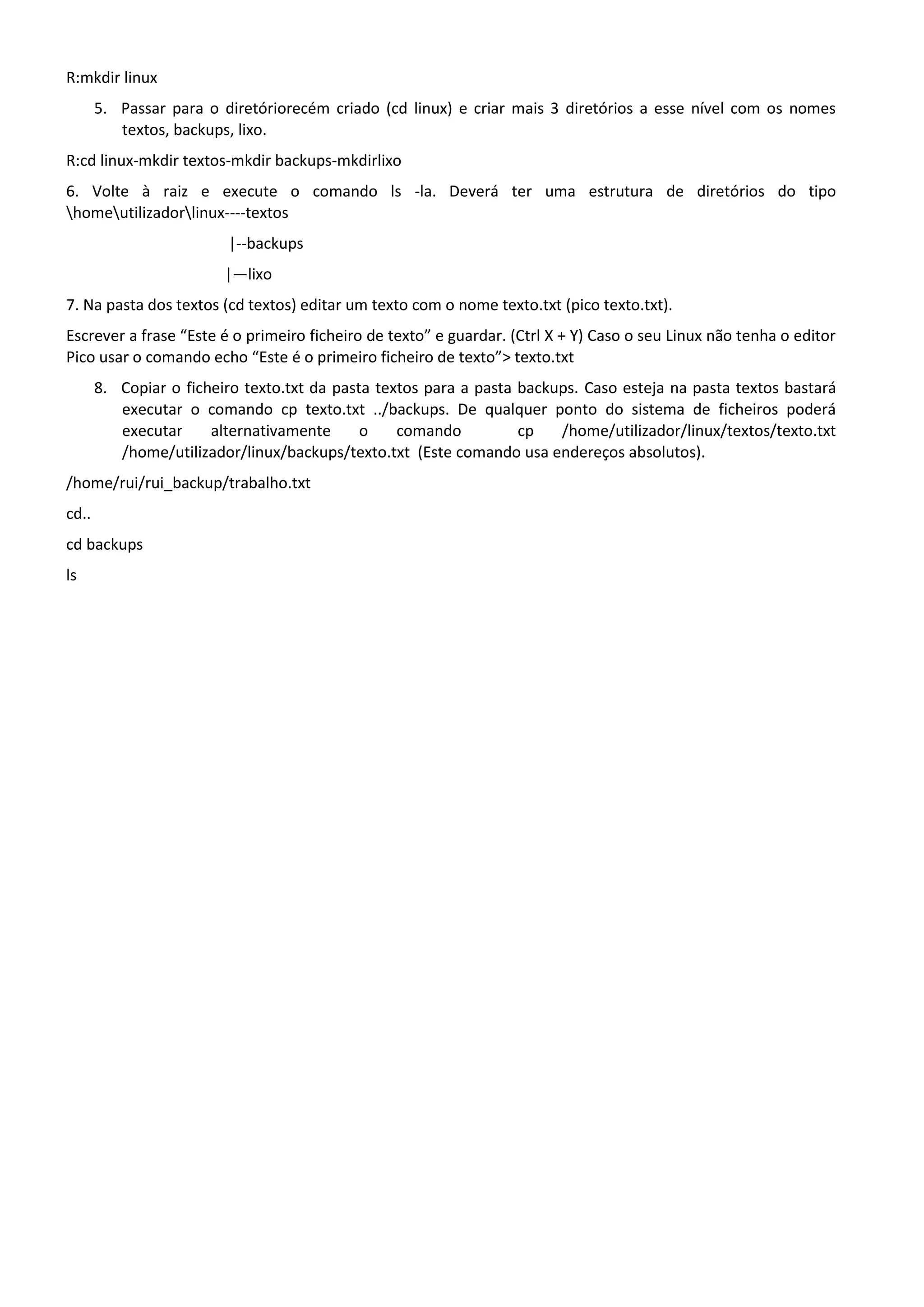 Ficha de trabalho so 6 m4 linux comandos | DOCX