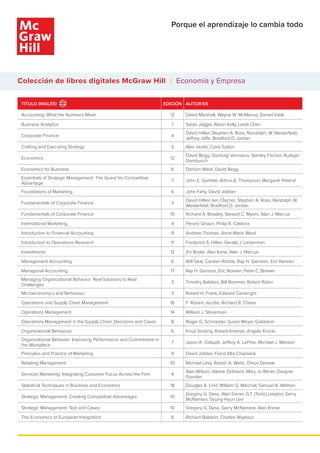Colecciones Digitales McGraw Hill para la enseñanza Online | PDF
