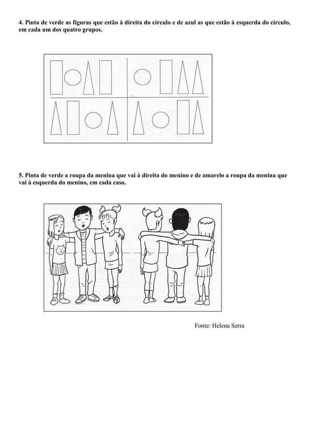 Ficha esquema corporal lateralidade | PDF
