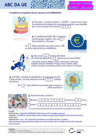 Ficha | EURO - 20 anos | PDF