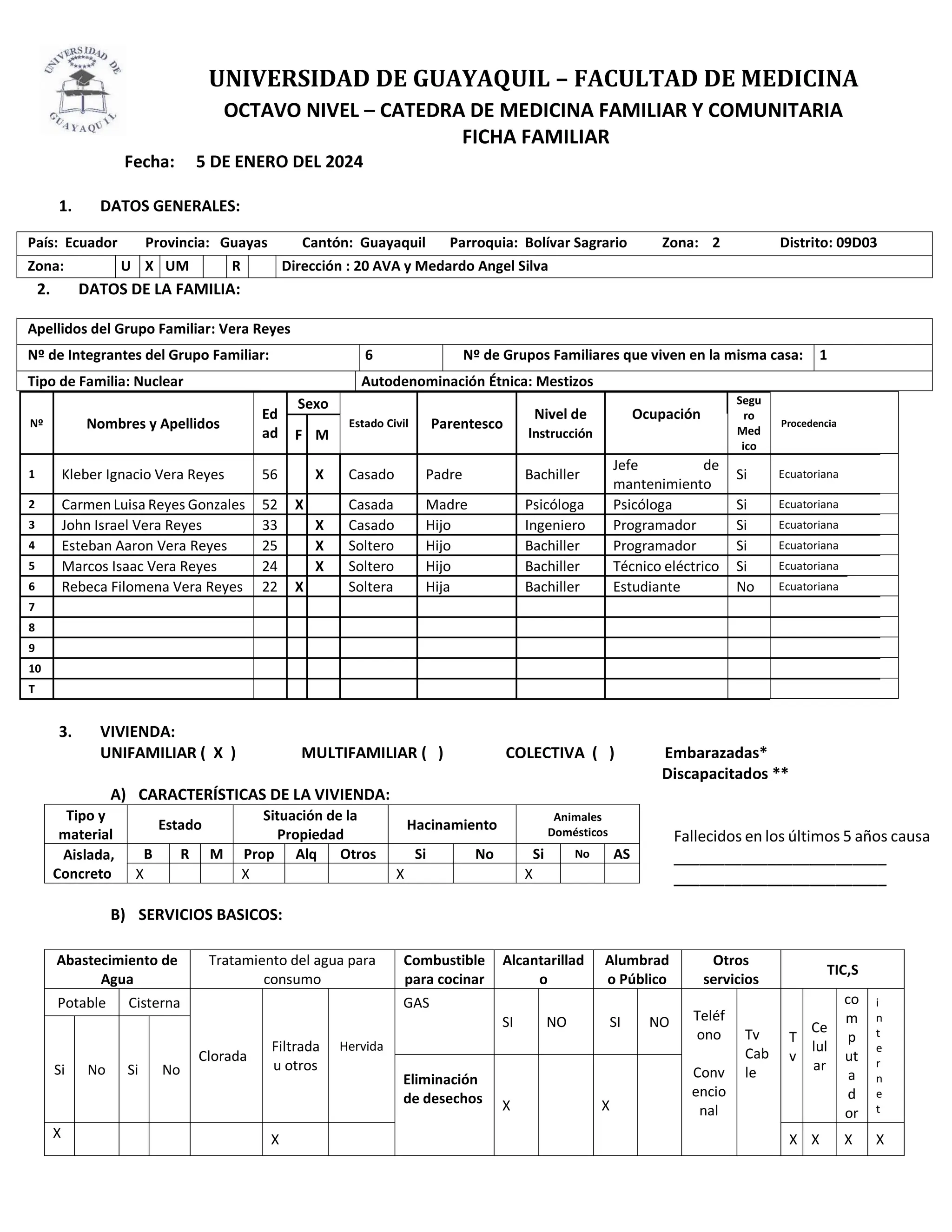 Ficha Familiar 1-7.pdf PARA TENER BASE EN COMO LLENARLA | PDF
