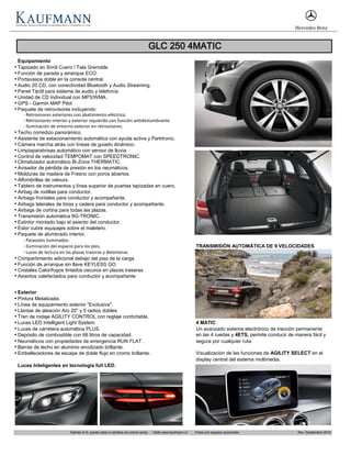 Ficha técnica Mercedes Benz GLC 250d 4Matic | PDF