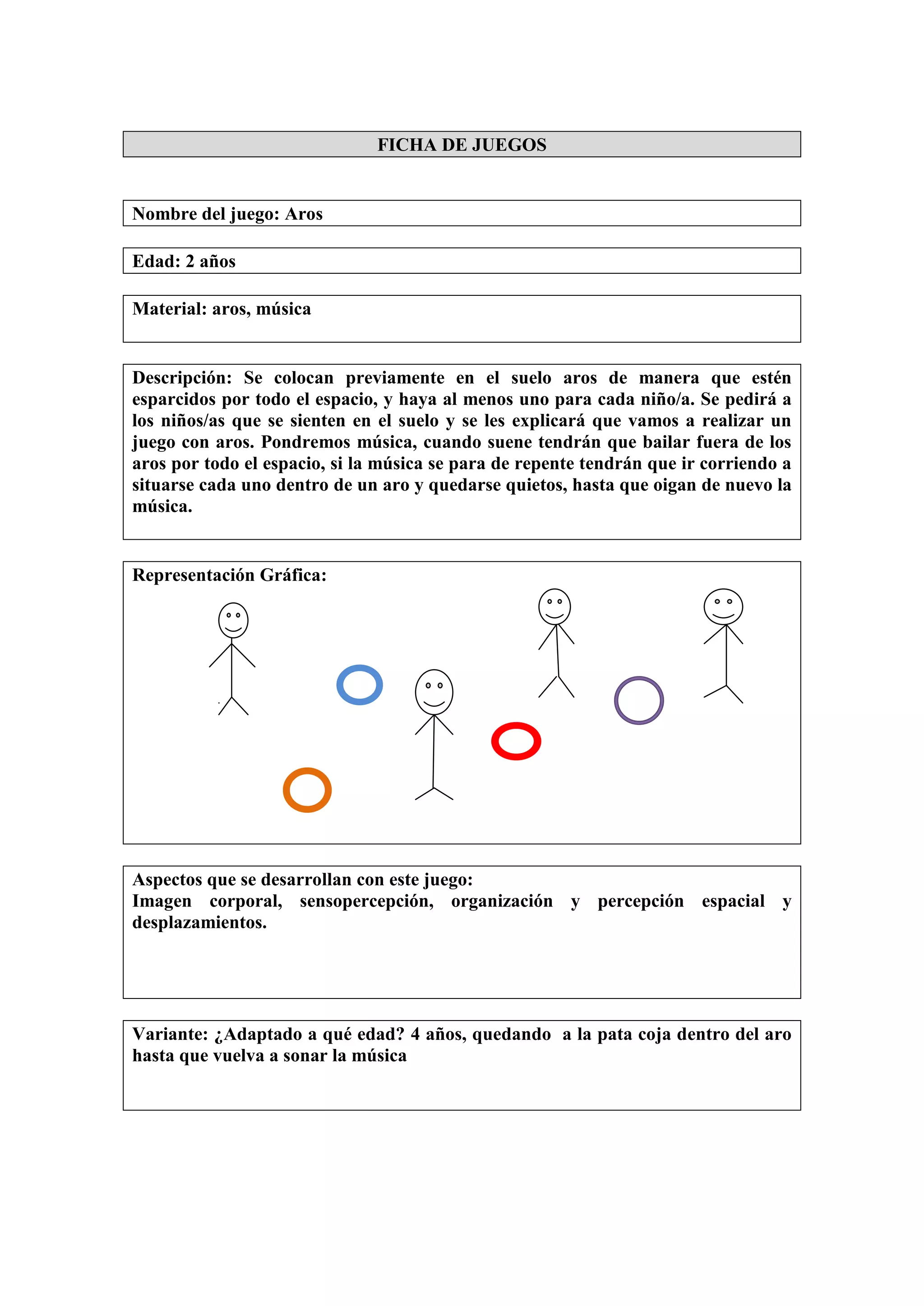 Ficha juegos 2 años | PDF