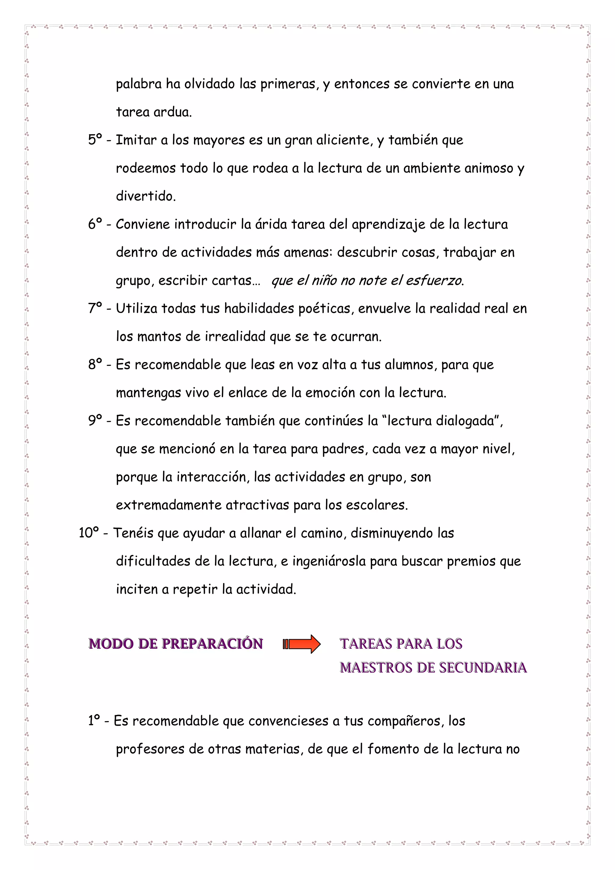 Ficha de lectura "La magia de leer" | PDF