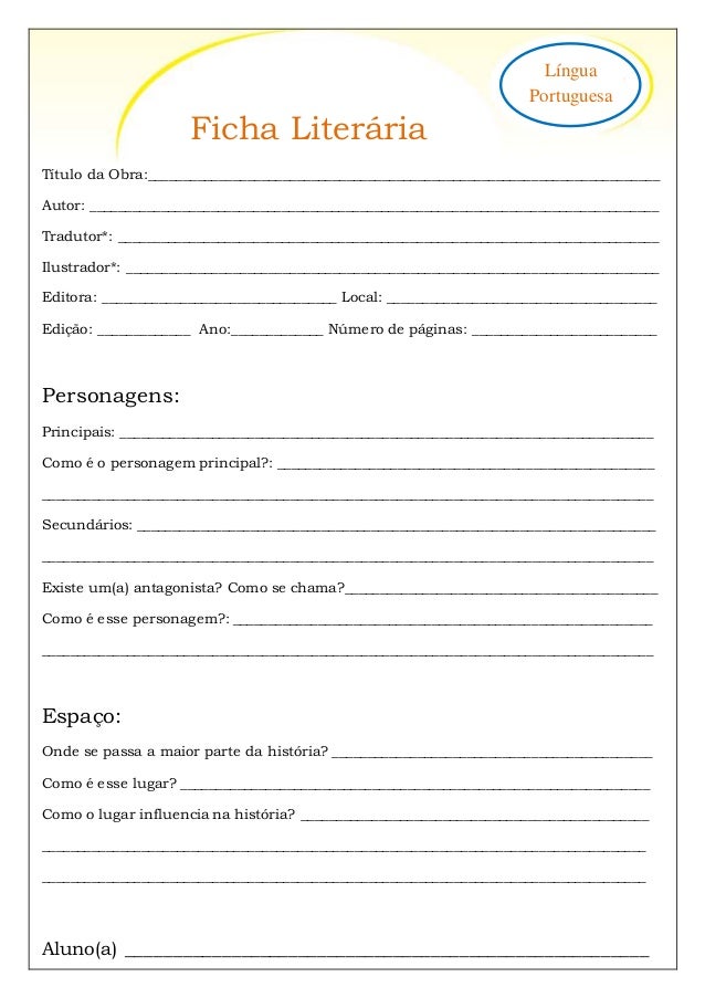 Ficha literária "Primeiras Impressões"