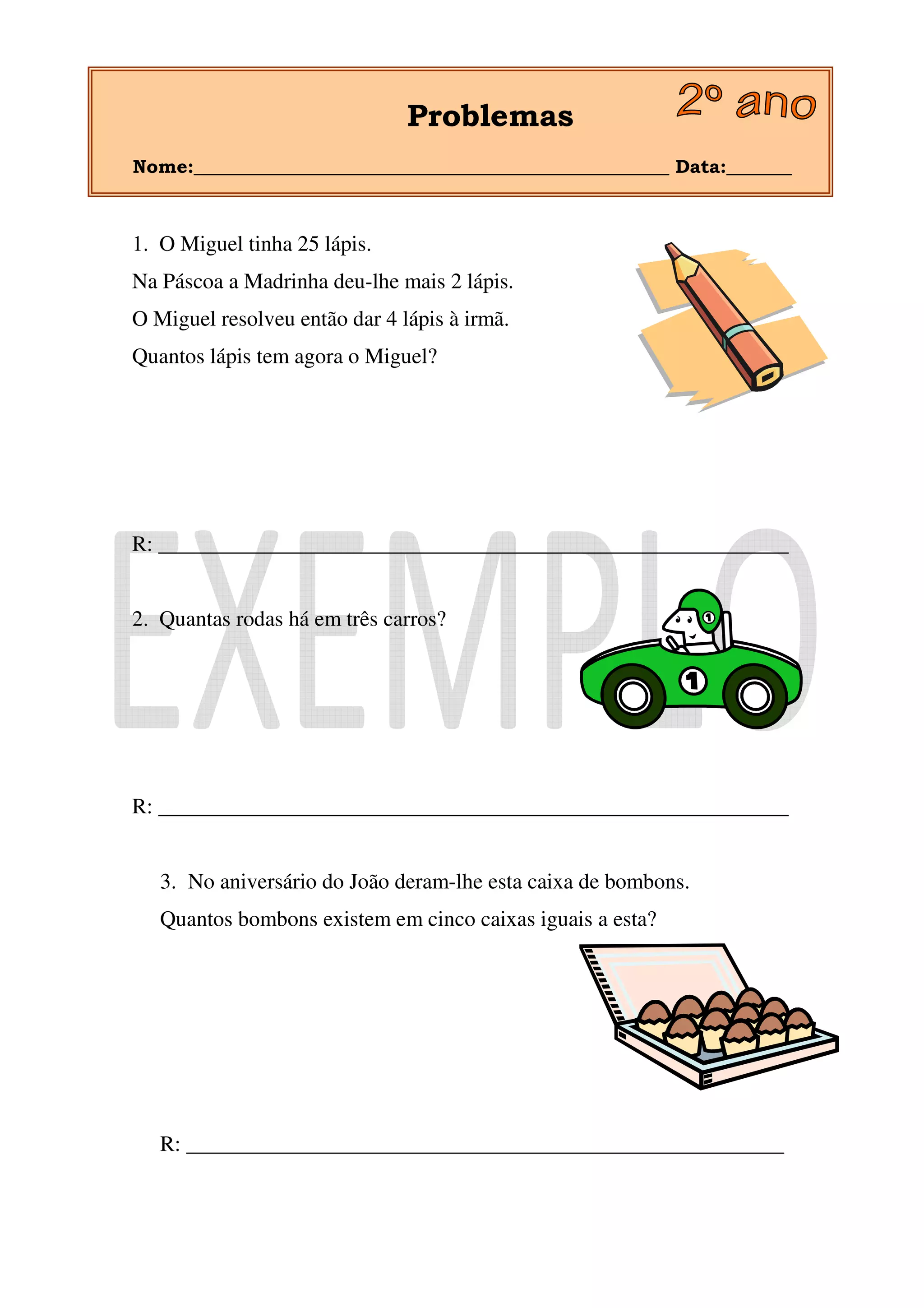 Ficha matematica 2 ano | PDF