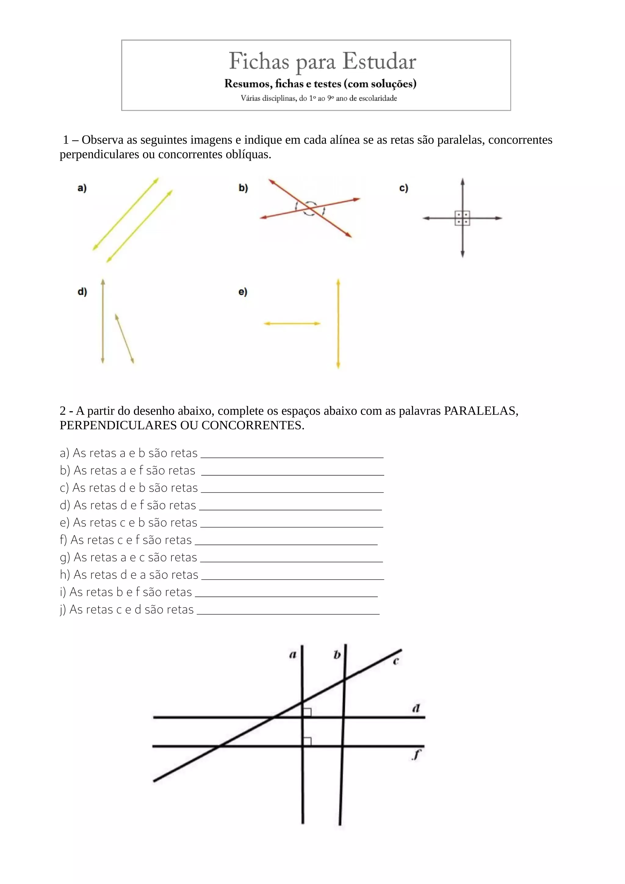 Ficha_matematica_5_ano_retas_semirretas_segmentos_de_reta_posicao ...