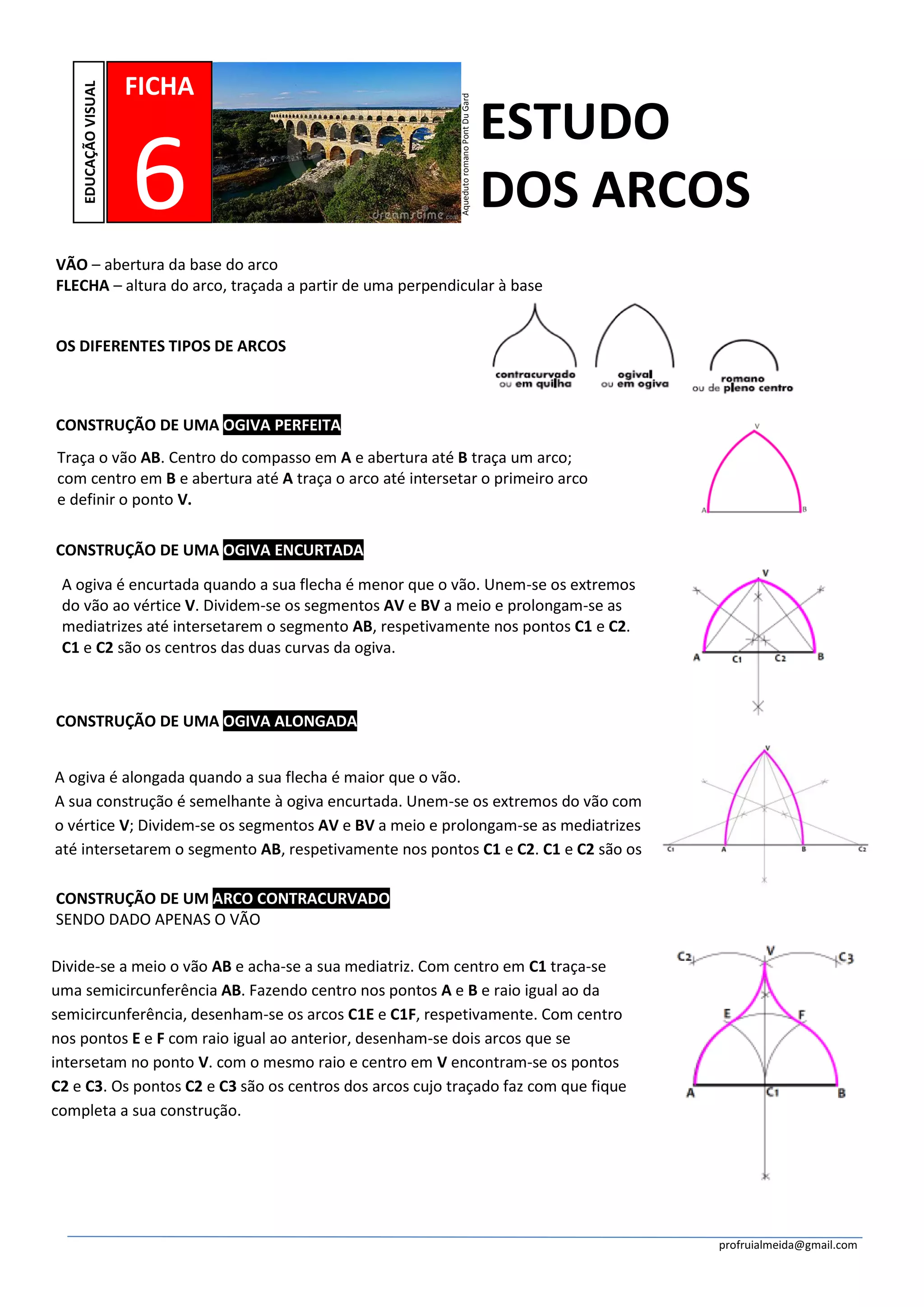 Ficha nº 6 estudo dos arcos | PDF