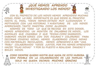 Proyecto los indios infantil | PPTX