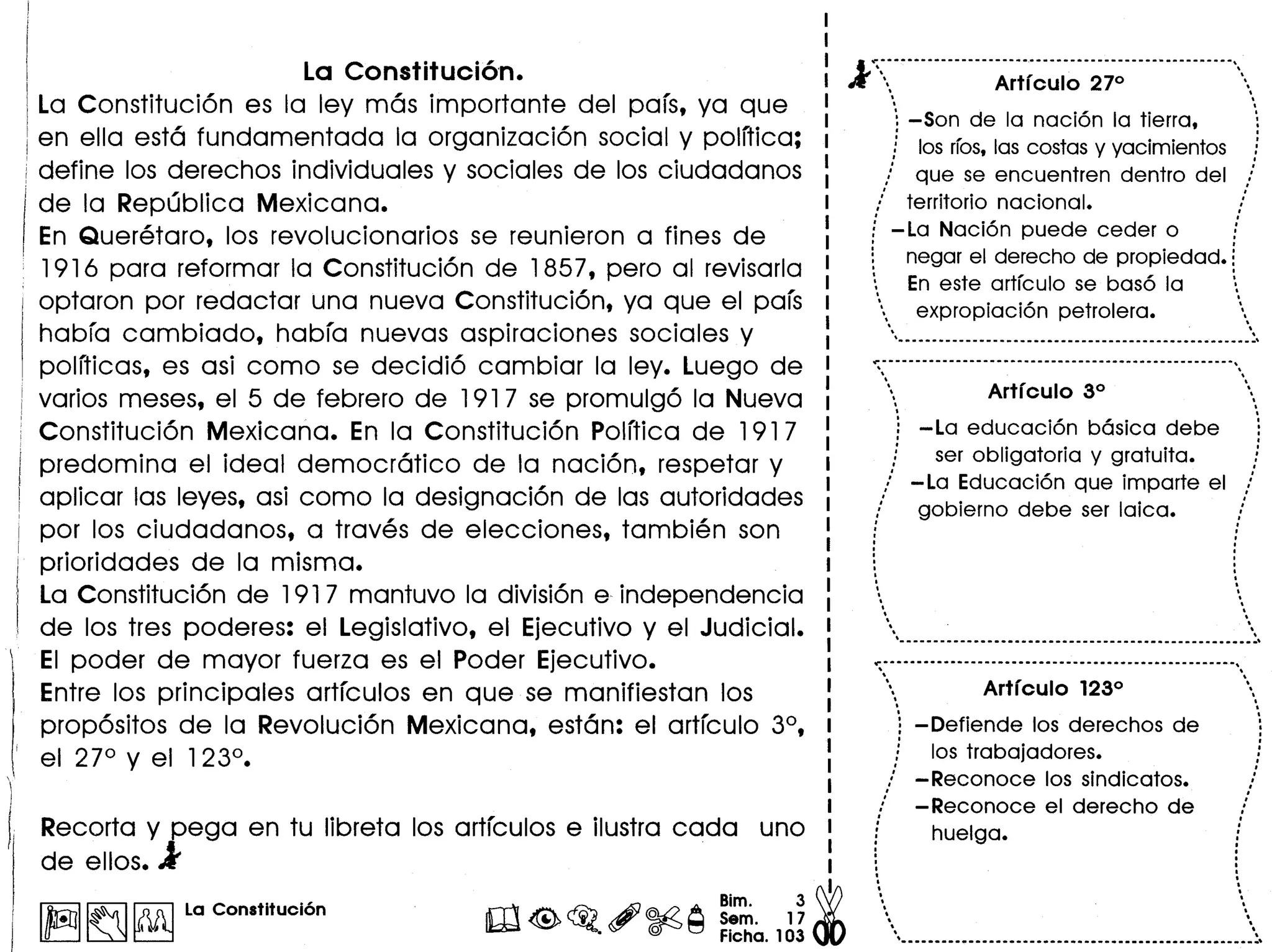 Fichas para-trabajar-el-aniversario-de-la-constitucion-mexicana-5-de ...