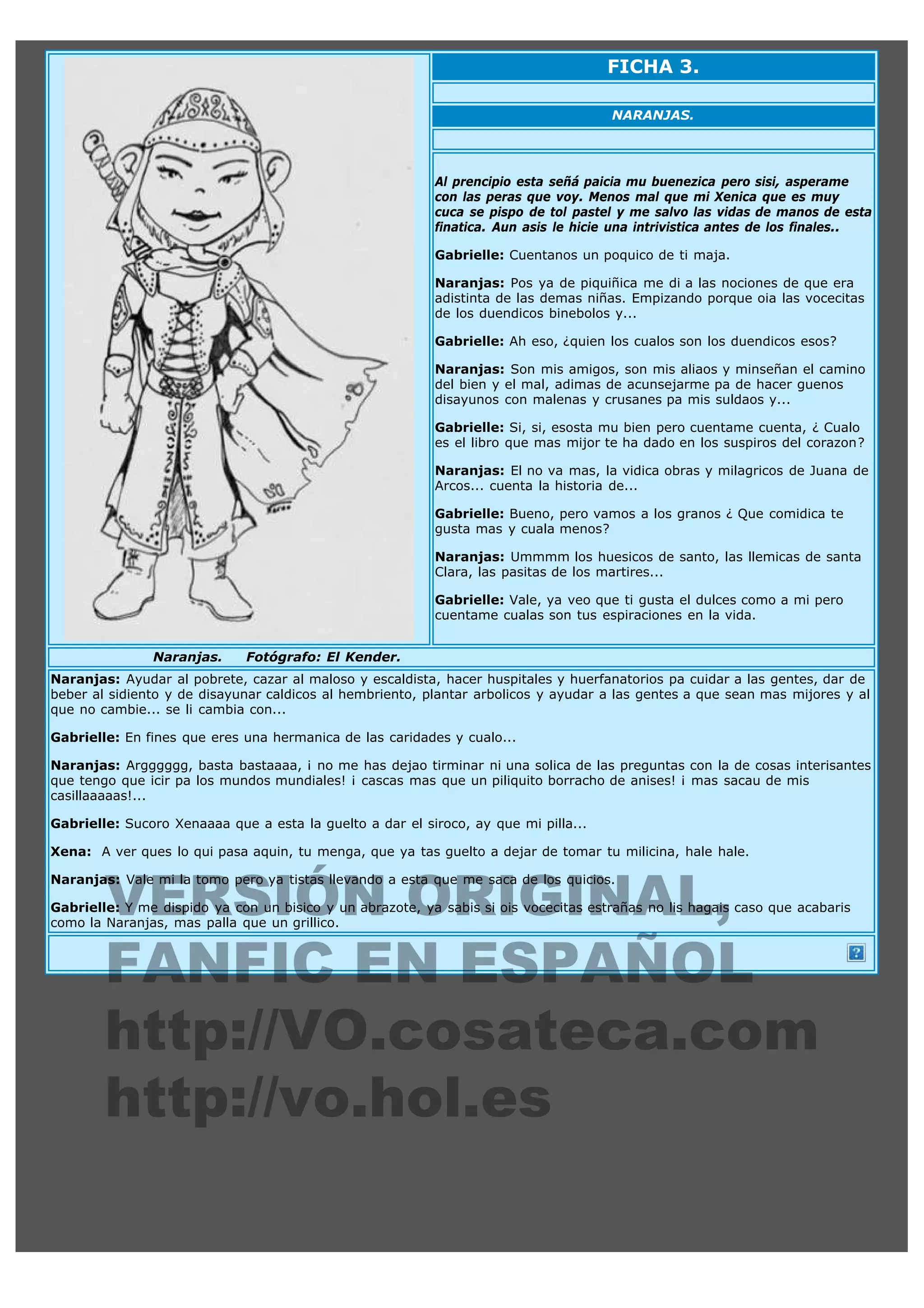 Fichas de los personajes de la serie Xena Warrior Princes, según El ...