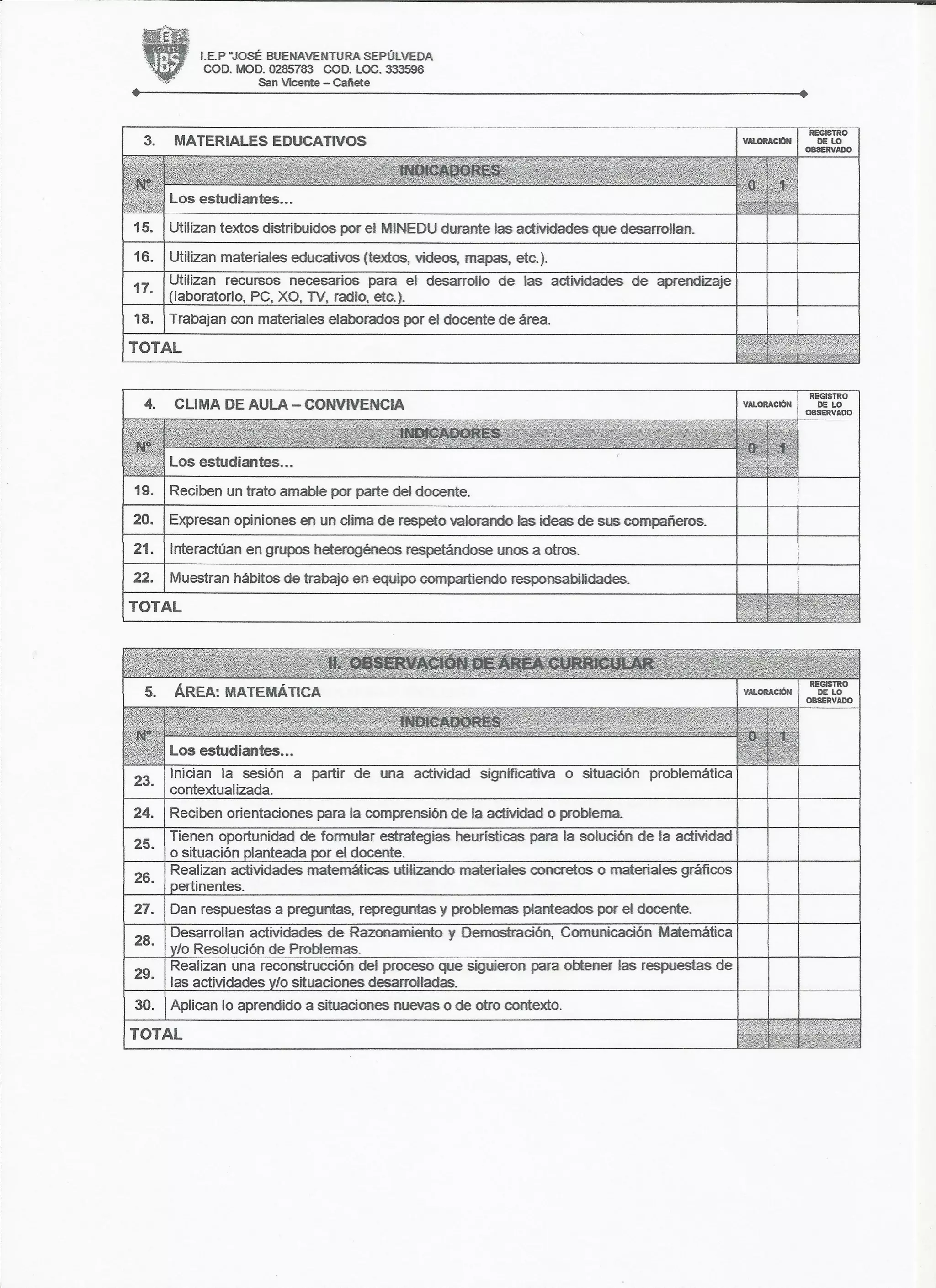 Ficha de Supervisión Docente | PDF