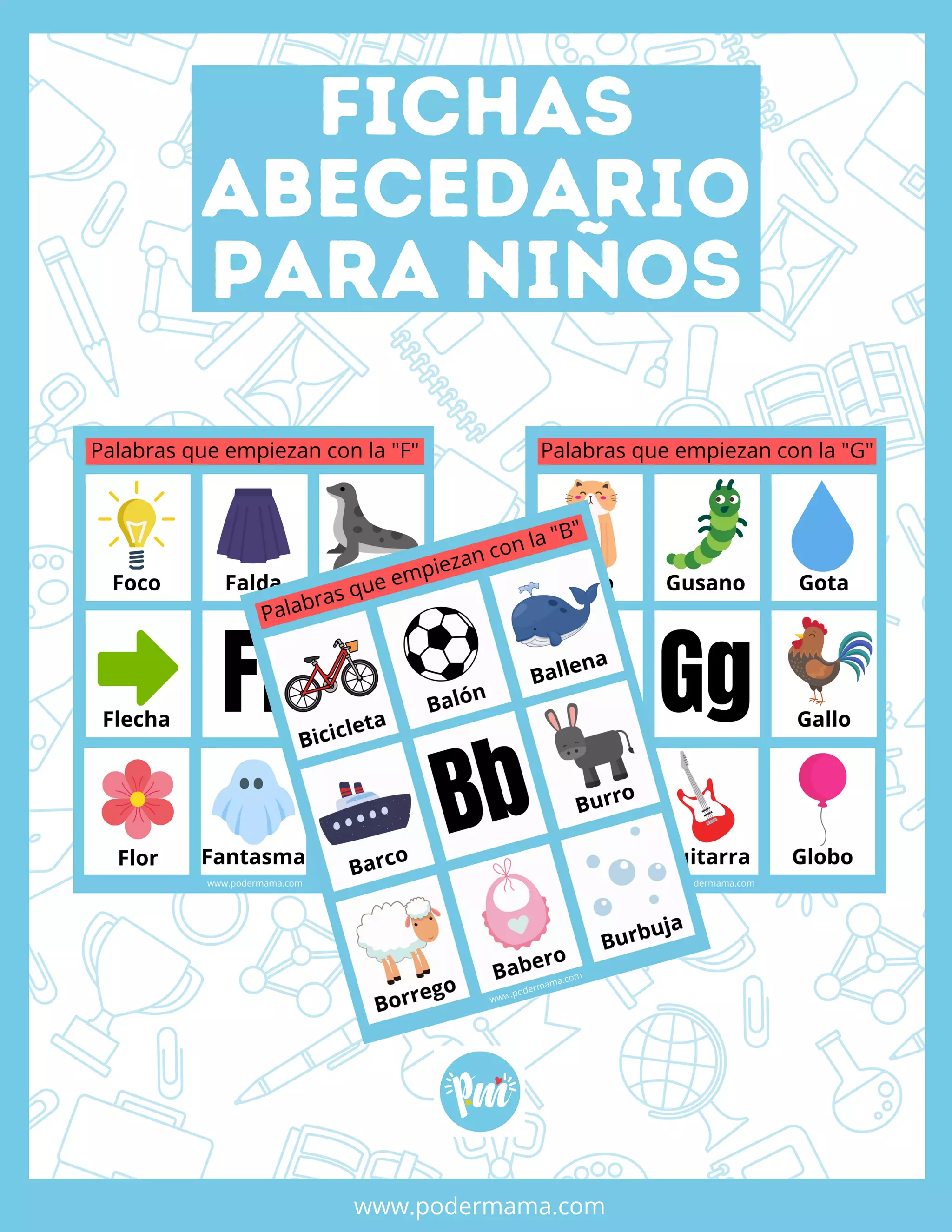 Fichas abecedario para niños imprimible | PDF