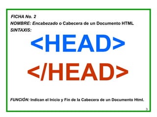 Fichas de html 2014 | PPTX