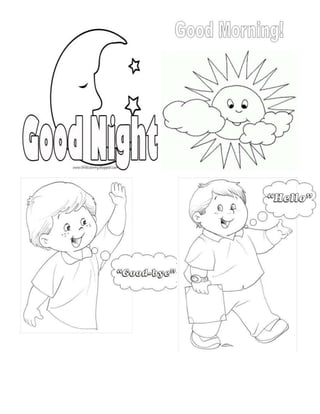 Good Morning Para Colorear