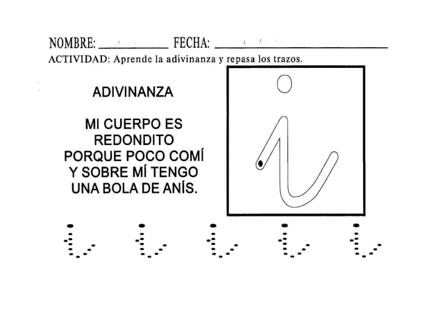 FICHAS DE LA VOCAL I | DOC